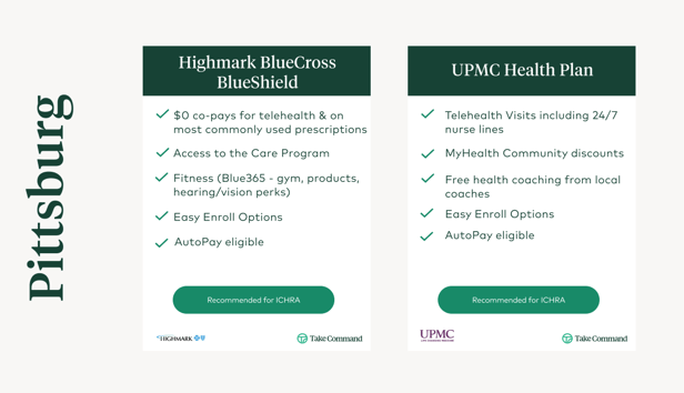 PA individual health insurance for Pittsburgh ICHRAs